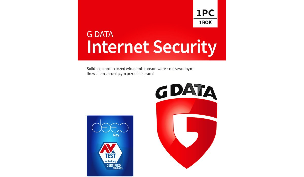 G DATA Internet Security 1 URZĄDZENIE 1 ROK Kod aktywacyjny Antywirus ...