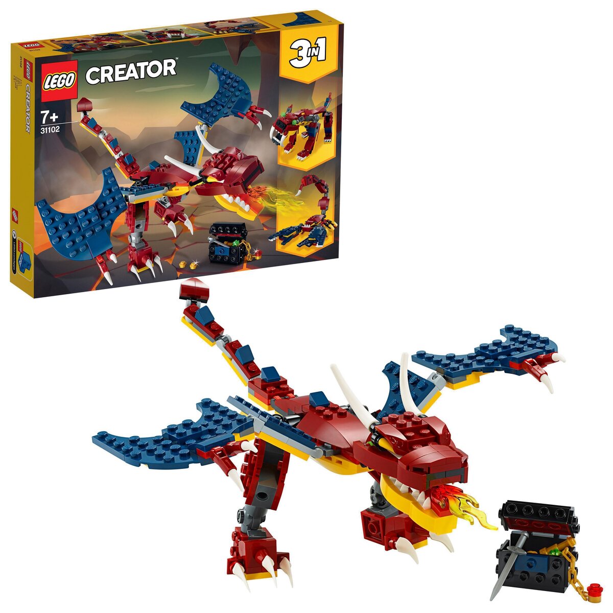 LEGO Creator 3w1 Smok ognia 31102 - ceny i opinie w Media Expert